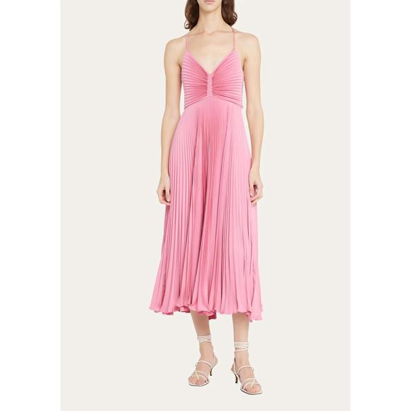 A.L.C. | Dresses | New Alc Gemini Pleated Dress In Chateau Rose | Poshmark
